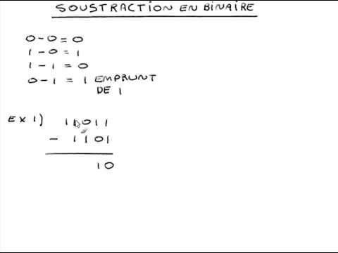 Soustraction Binaire - YouTube