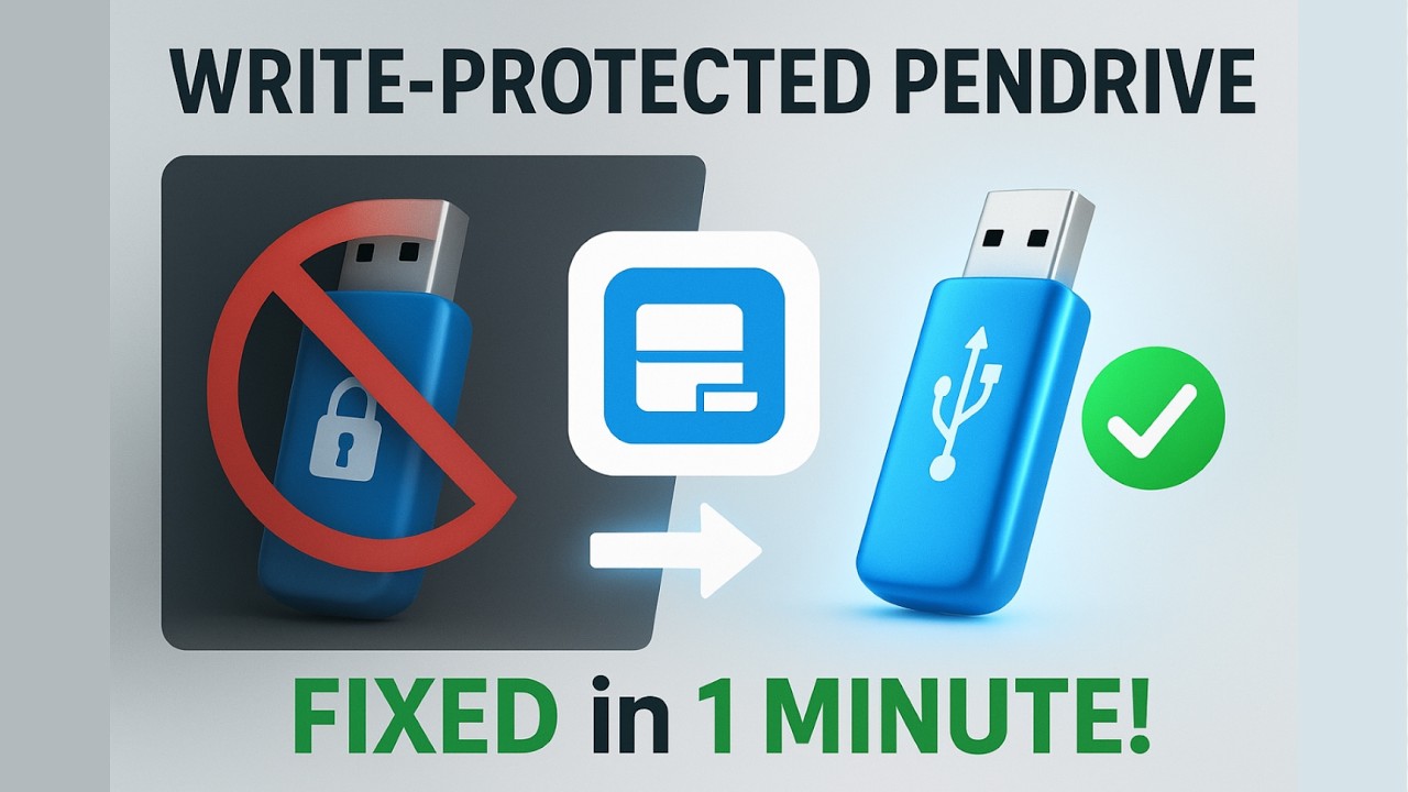 The Disk is Write Protected Pendrive How To Format - YouTube