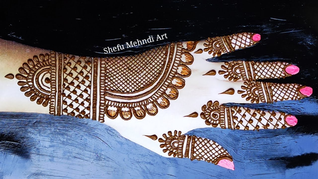 Latest easy back side mehndi designs - YouTube