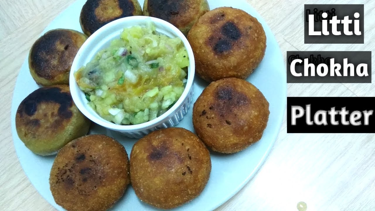 Fried Litti chokha Platter||New style Litti Chokha||लिट्टी चोखा बनाने ...