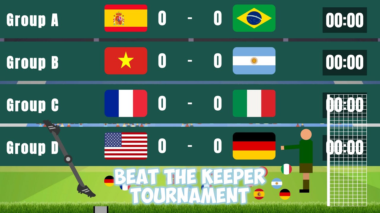 Beat the Keeper Football Tournament in Algodoo - YouTube