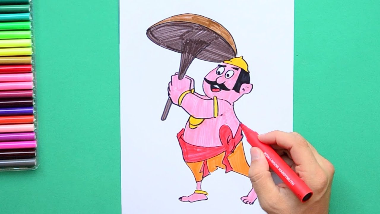 How to draw Mahabali [Onam Festival Celebrations] - YouTube
