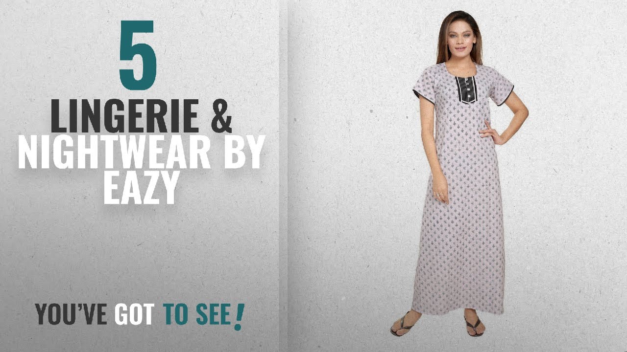 Top 10 Eazy Lingerie & Nightwear [2018]: Eazy Women's Front Open Cotton ...