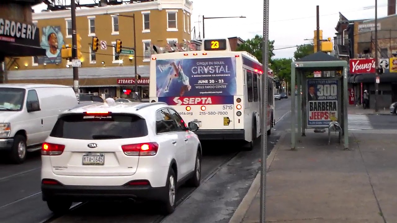SEPTA BUS: NEW FLYER D40LF 5715 ON ROUTE: 23 - YouTube