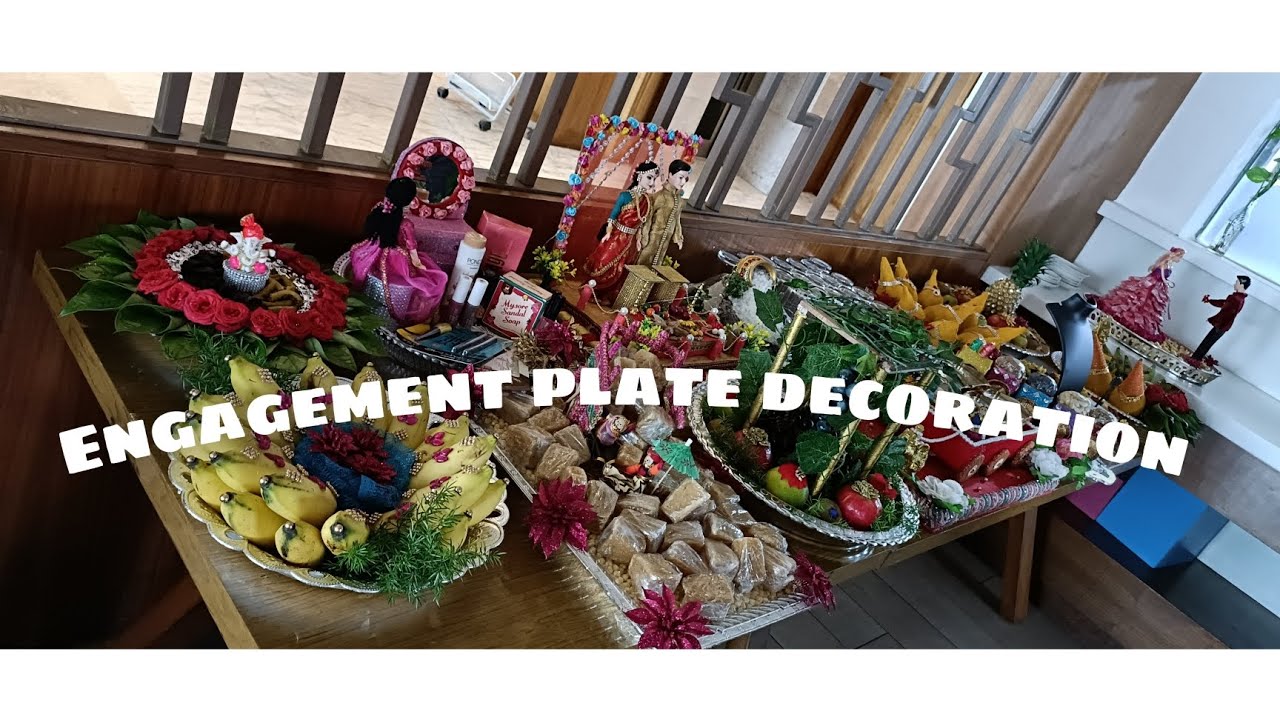 PLATE DECORATION FOR ENGAGEMENT || ajithas plate decoration #coimbatore ...