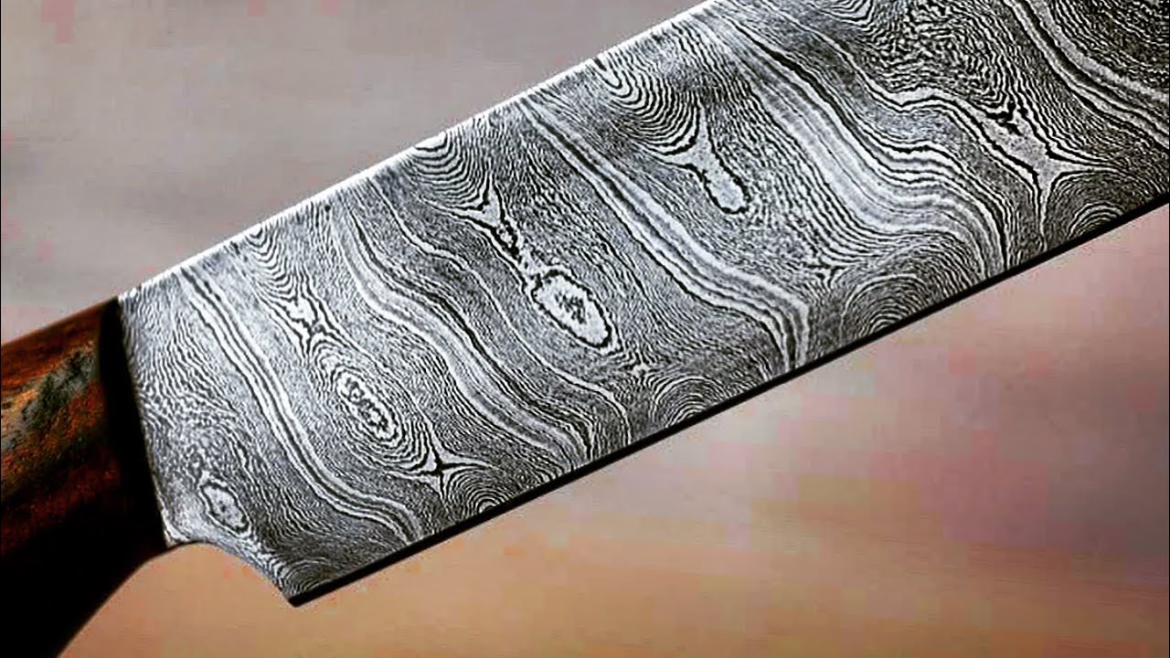 Knifemaking - Twisted Damascus Kitchen Knife - YouTube