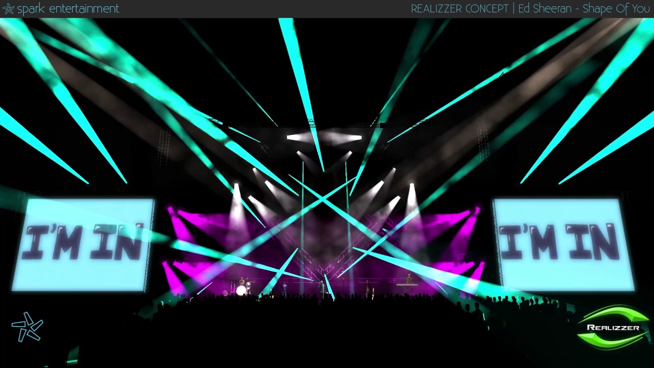 Grandma2 Lightshow | Ed Sheeran - Shape Of You | Realizzer PreViz - YouTube