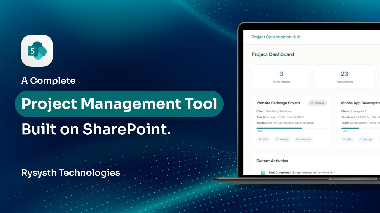 A Complete Project Management Tool — Built on SharePoint. #aiautomation ...