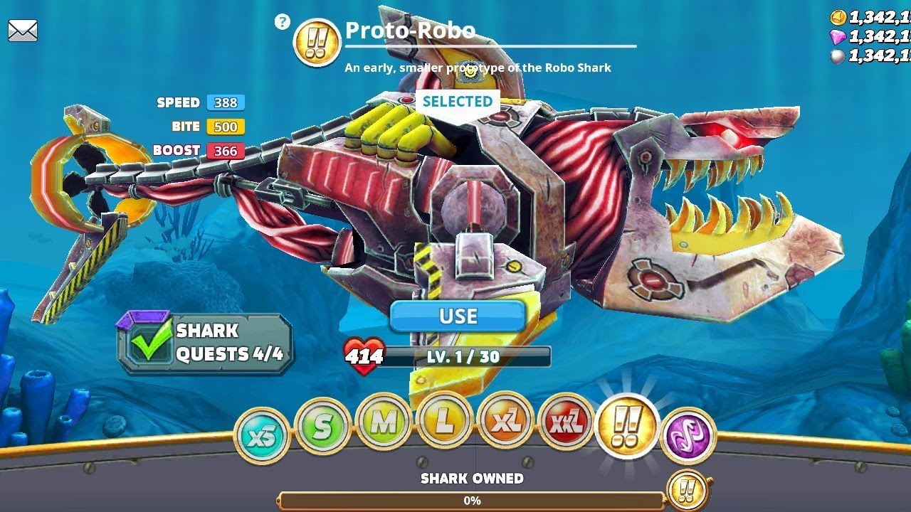Hungry Shark Would - All Shark Unlocked - PROTO - ROBO Shark UPGRADE ...