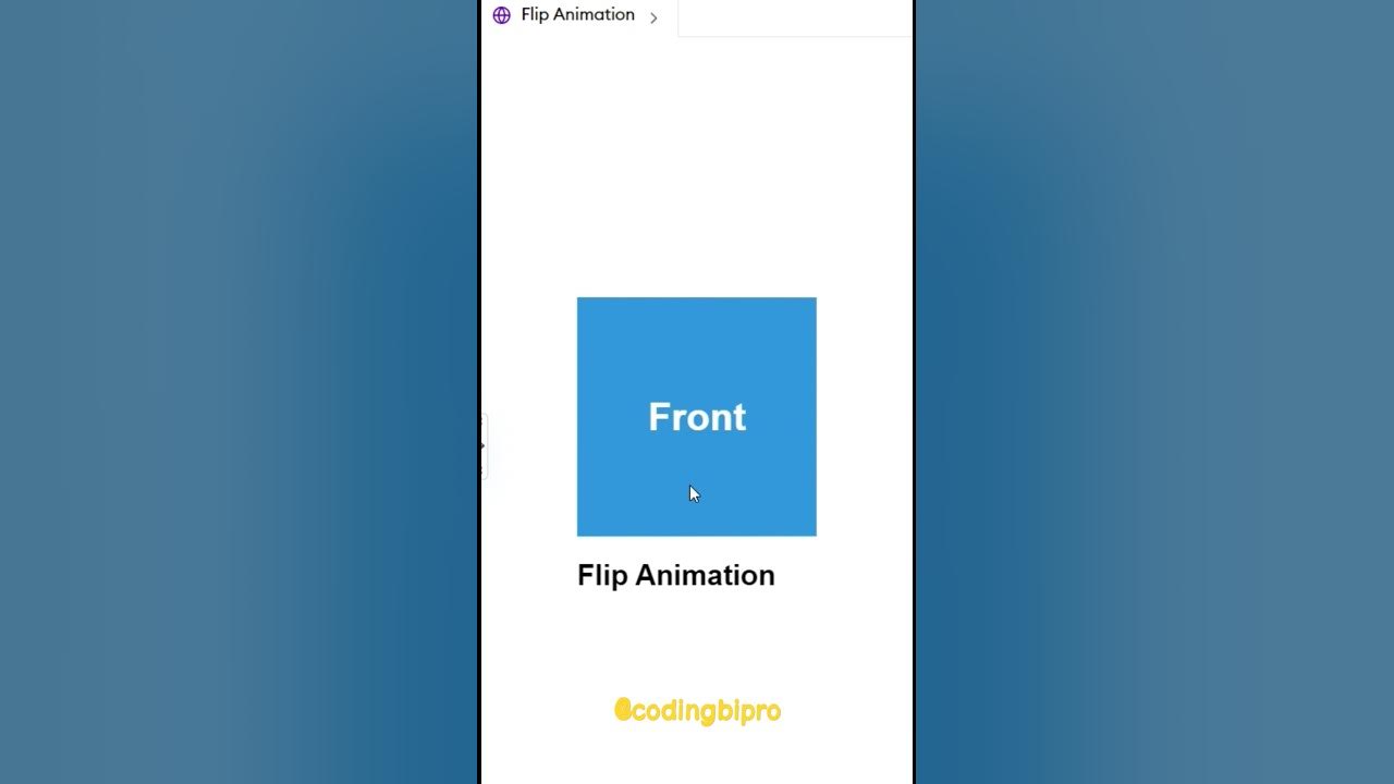 Flip Animation Effects Tutorial Html And Css Html Css Code Animation Codingbipro Youtube