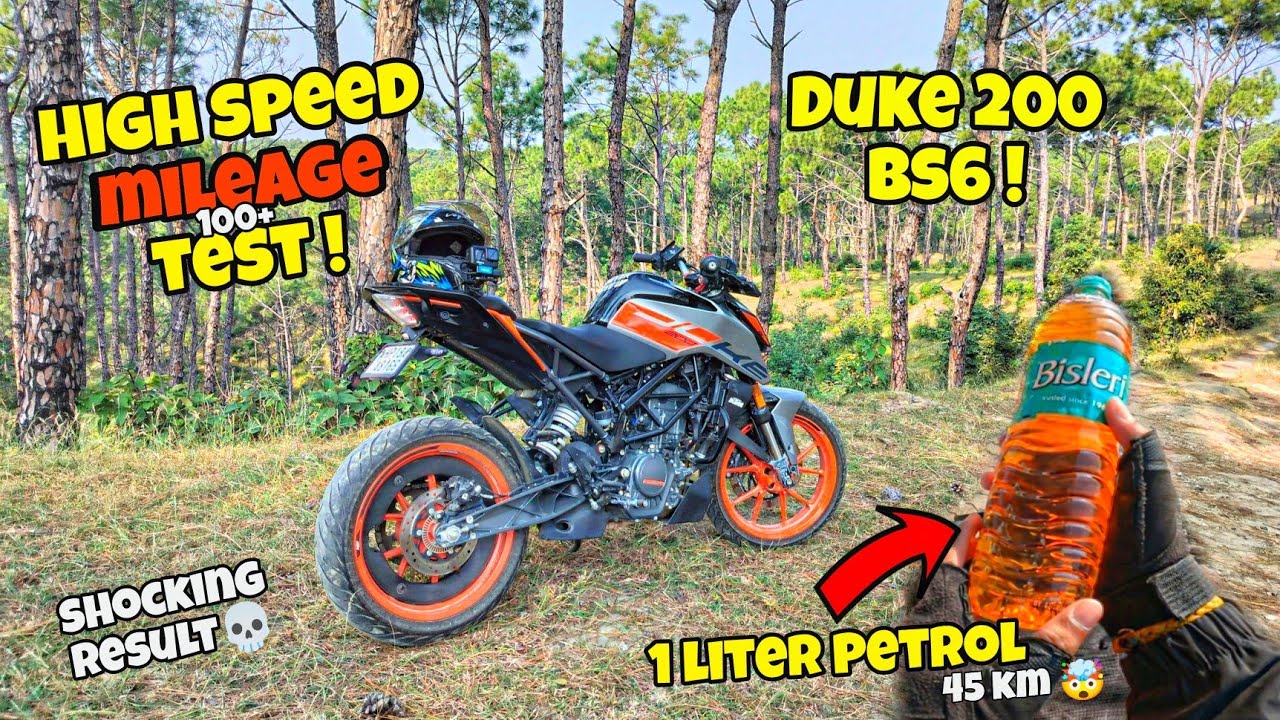 Duke 200 Bs6 High Speed Mileage Test || After Third Service || Shocking ...