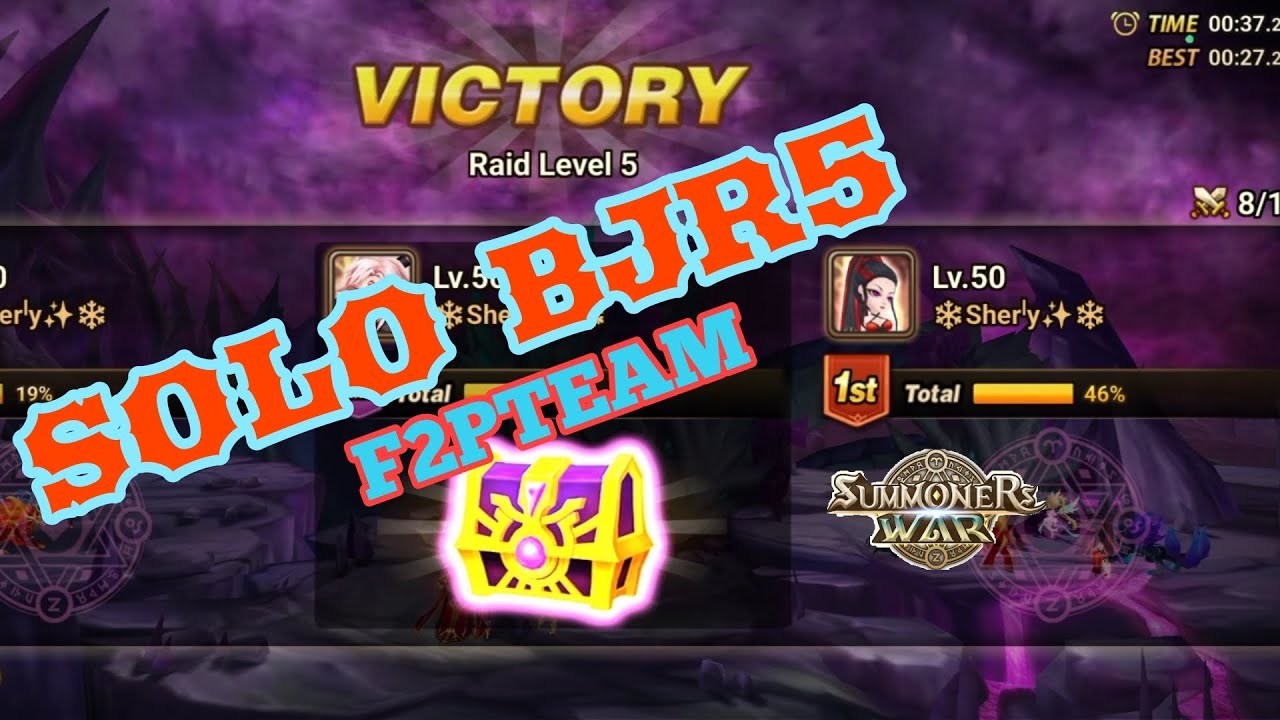 SOLO BJR5 F2PTEAM [Summoners War Reloaded] - YouTube
