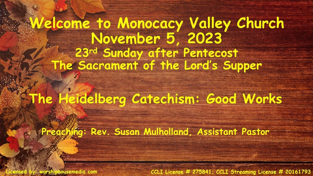 Monocacy Valley Church - November 5, 2023 - YouTube