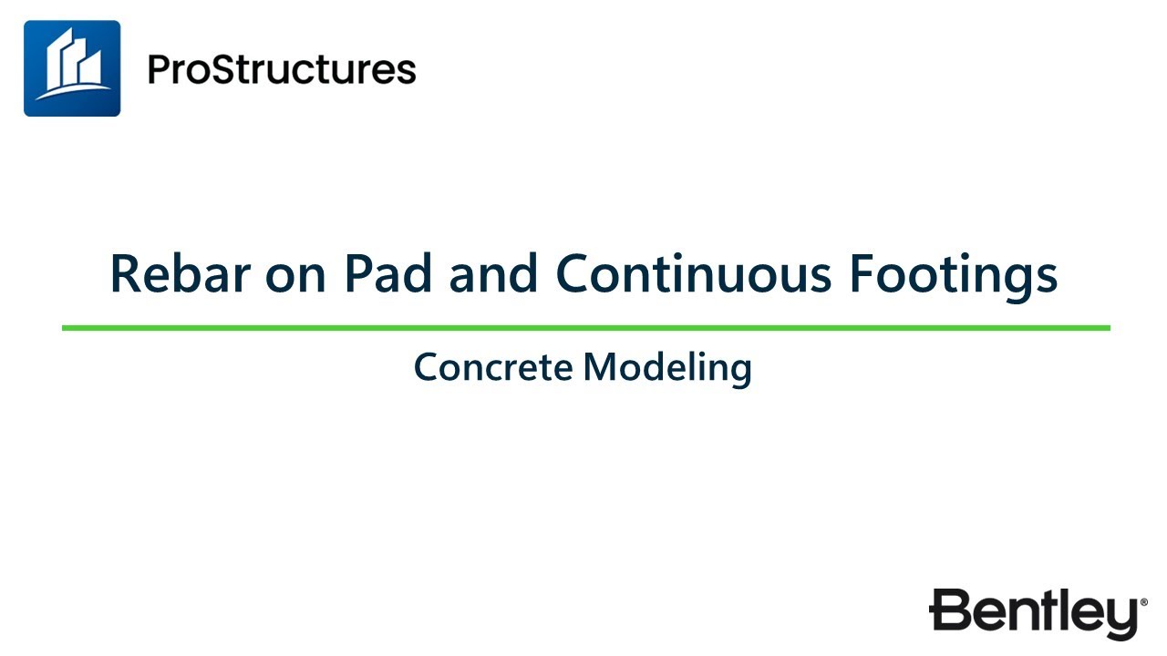 Rebar on Pad & Strip Footings | ProStructures CONNECT Edition ...