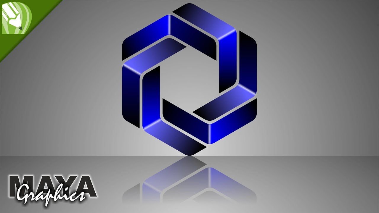 3D logo using polygon tool in coreldraw | Logo designing in coreldraw ...