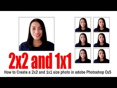How to Create a 2x2 and 1x1 size photo in adobe Photoshop Cs5 | Rush Id ...