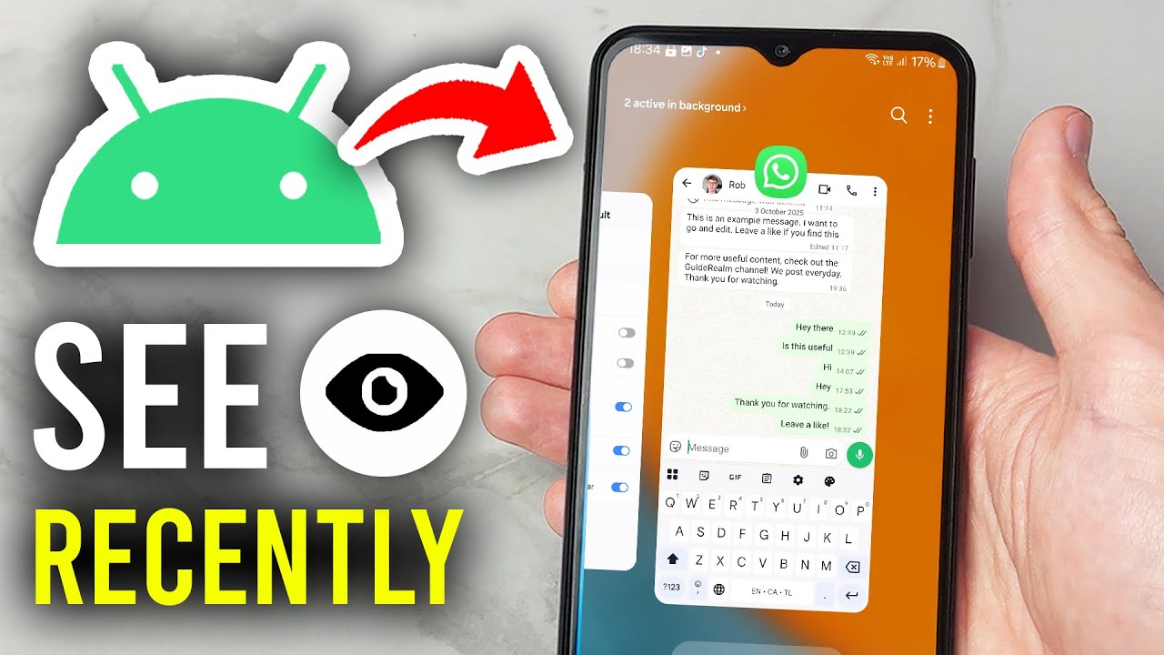 How To See Opened Apps On Android - Step By Step - YouTube