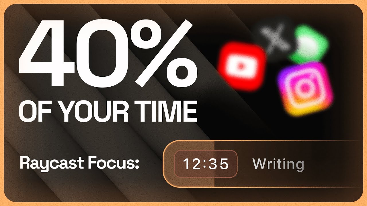 Stop Losing 40% of Your Time | Raycast NEW Focus Feature - YouTube