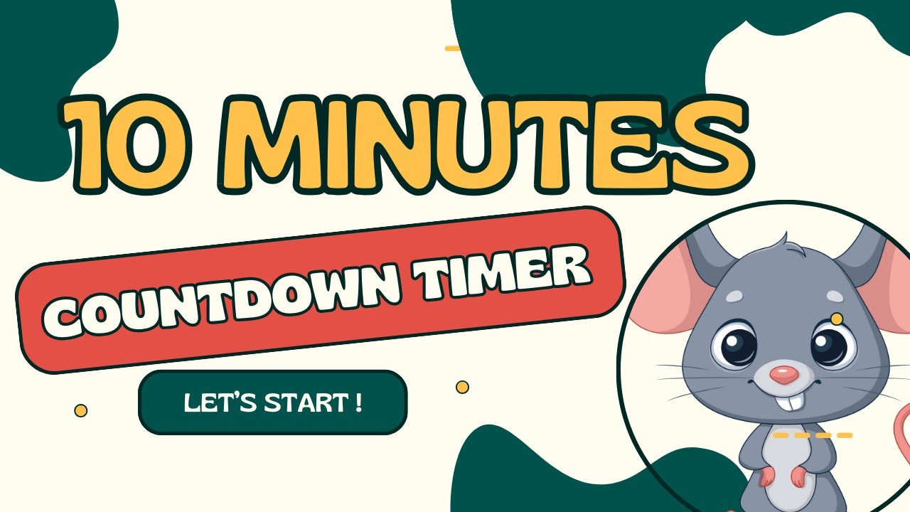 MOUSE COUNTDOWN ! 10:00 🐭 countdown timer from 10 minutes to zero in ...
