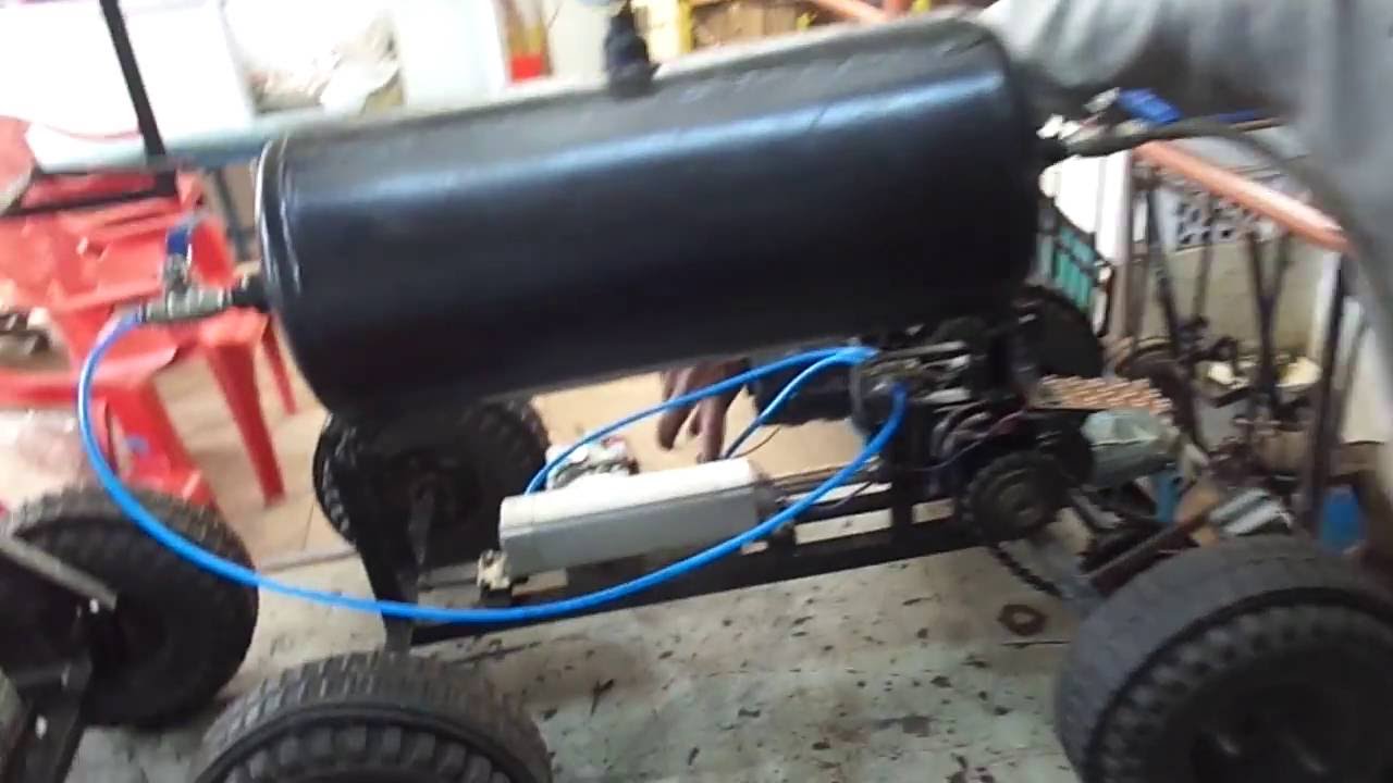 Mech engg students projects--Automobile compressed air drive vehicle ...