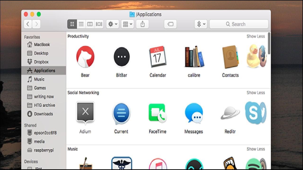 Finder で macOS アプリケーションをカテゴリ別に並べ替える方法 - Technote