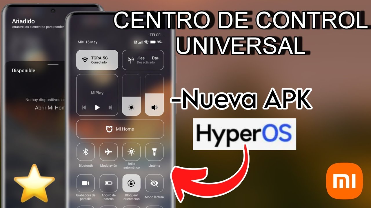 😍NUEVO CONTROL CENTER APK GLOBAL PARA CUALQUIER XIAOMI CON HYPEROS ...