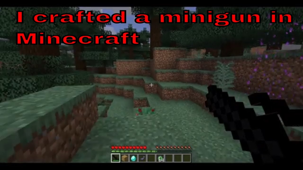 I crafted a minigun in Minecraft and killed the Ender Dragon - YouTube