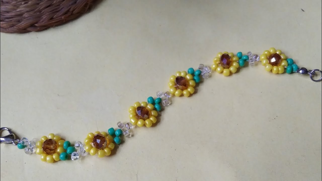 DIY Gelang Bunga Matahari (DIY Sunflower Bracelet) - YouTube