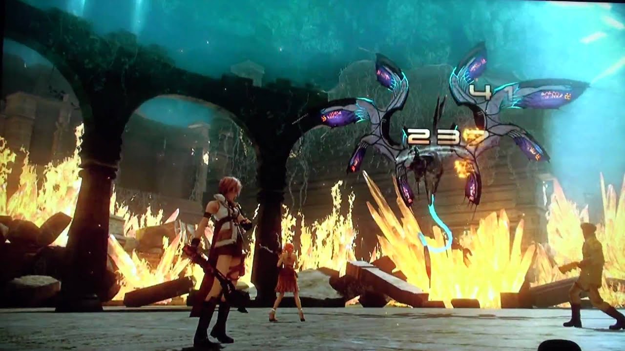 Final Fantasy XIII second boss fight + cut scenes - YouTube