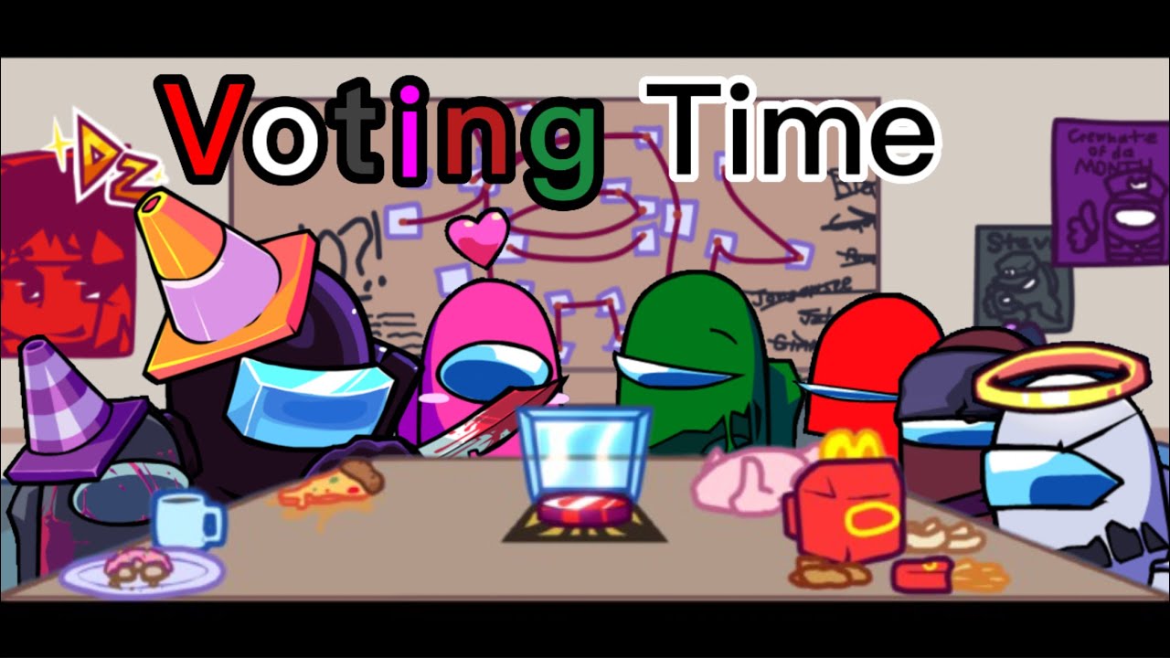 FNF Voting Time but 6 Impostors & 1 Crewmate sing it - YouTube