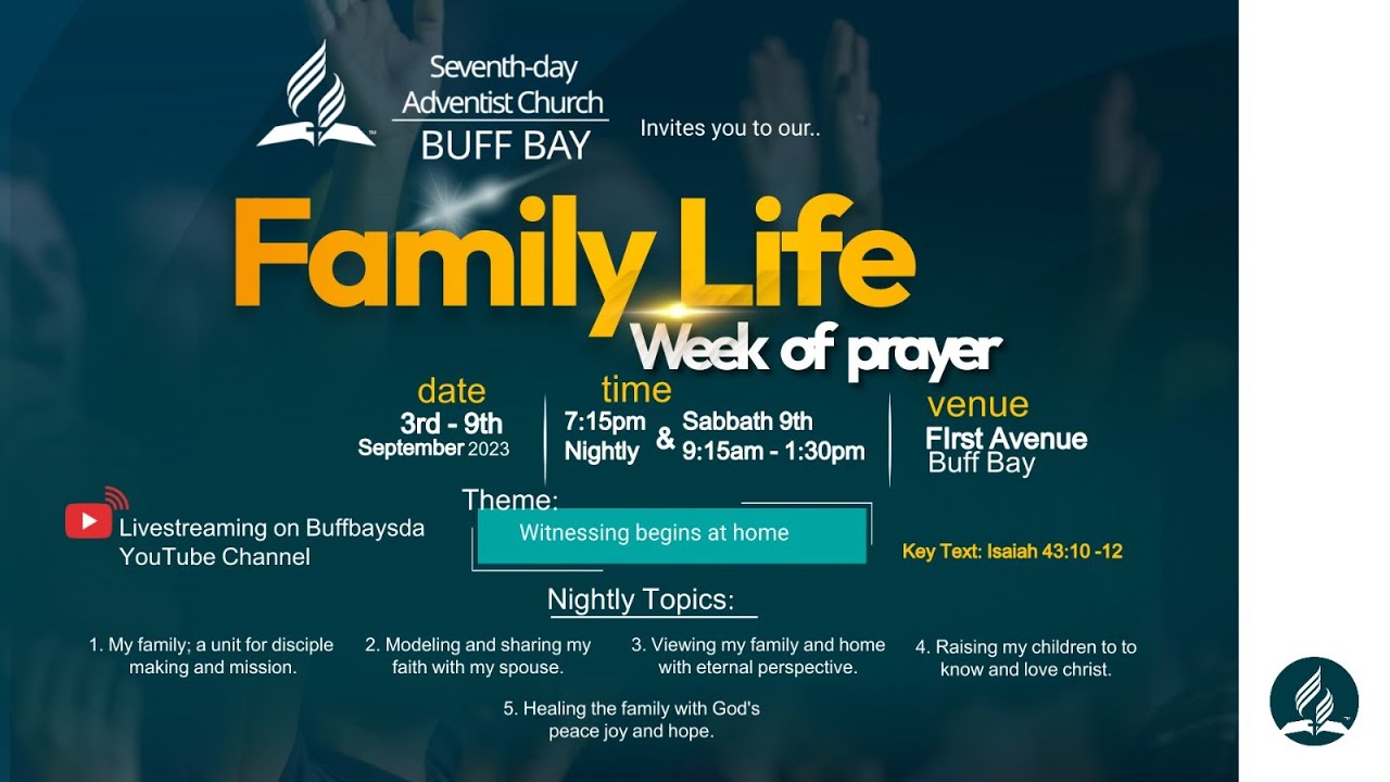 Buff Bay SDA Church Family Life Week of Prayer Night Four|| September 6 ...