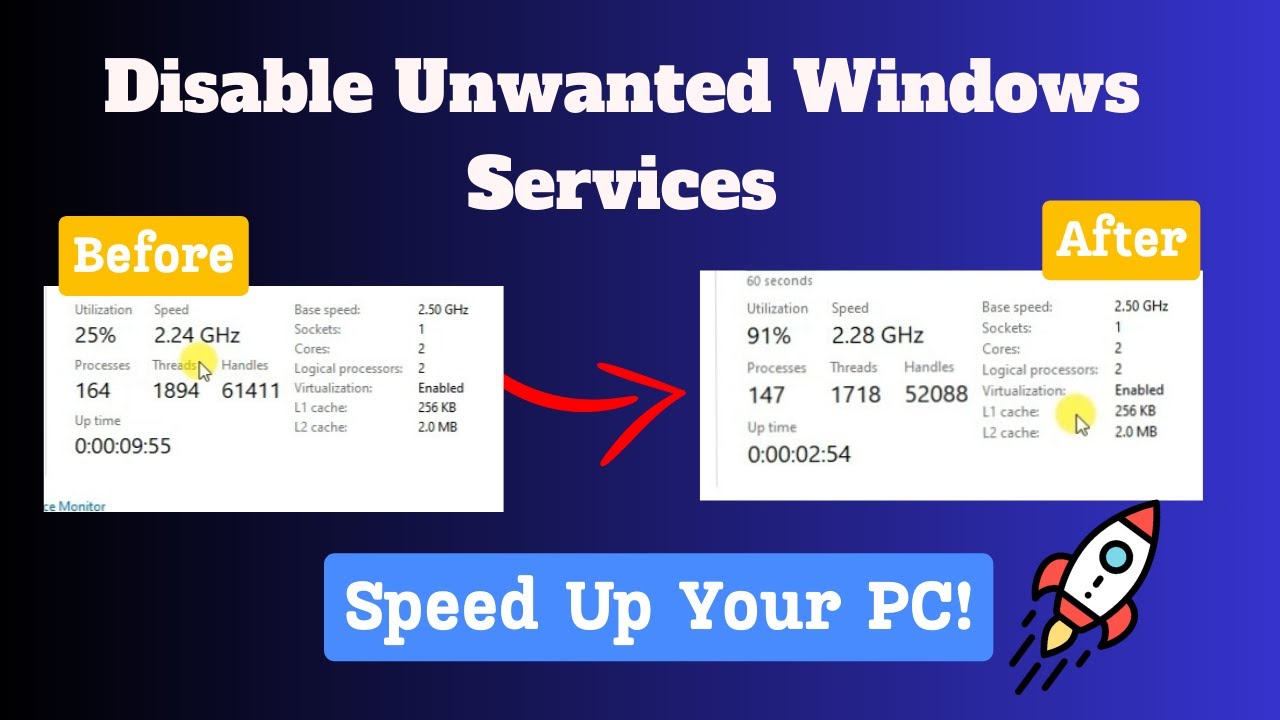 Disabling 20 Unnecessary Windows Services for Less CPU and RAM Usage in ...