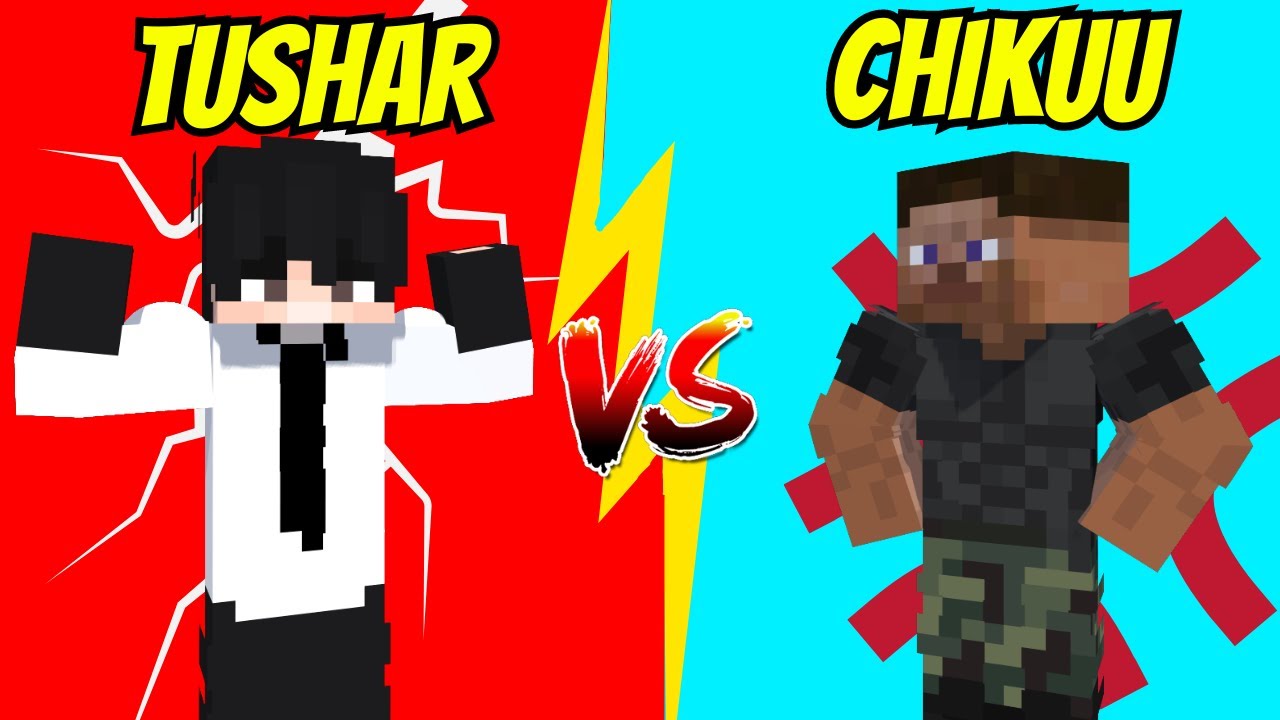 TUSHAR Challenged Chikuu in Minecraft😠 Minecraft Funny Moments - YouTube