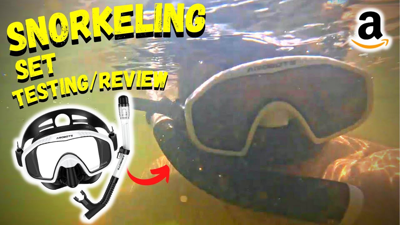 Review and Testing Snorkel Mask Set by airobots - Footage of Snorkeling ...