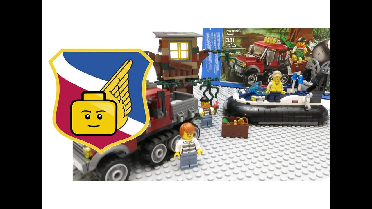 4K Lego City : Hovercraft Arrest 60071 - truck & tree hideaway - Speed ...