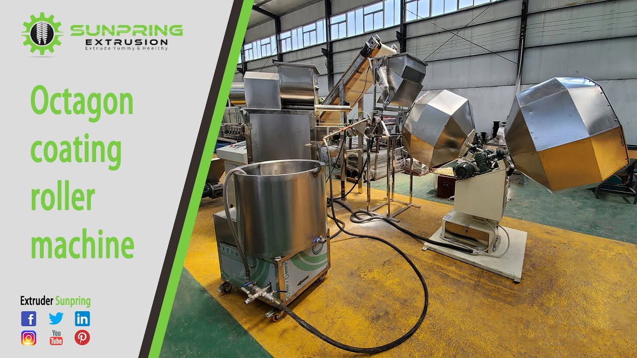 Octagon coating roller machine - YouTube