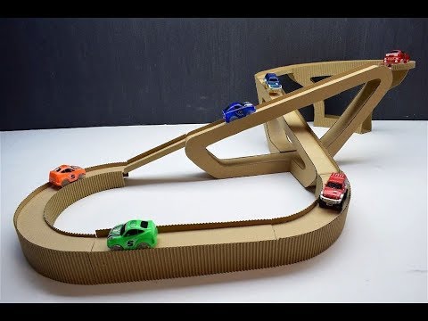 How to make Magic track with magic cars out of cardboard - YouTube