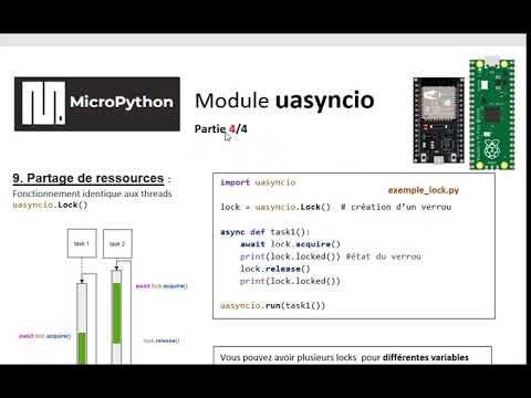Programmation asynchrone partie 4/4 module uasyncio - YouTube