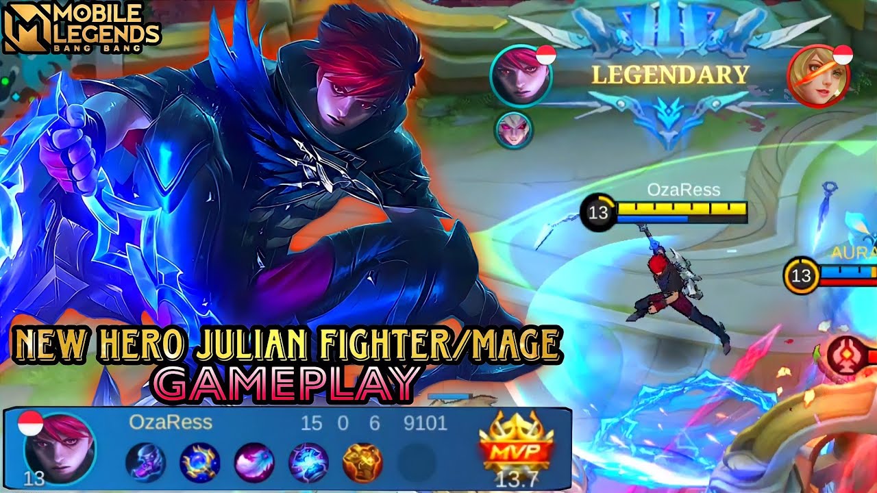 New Hero Julian Fighter OP Gameplay - Mobile Legends Bang Bang - YouTube
