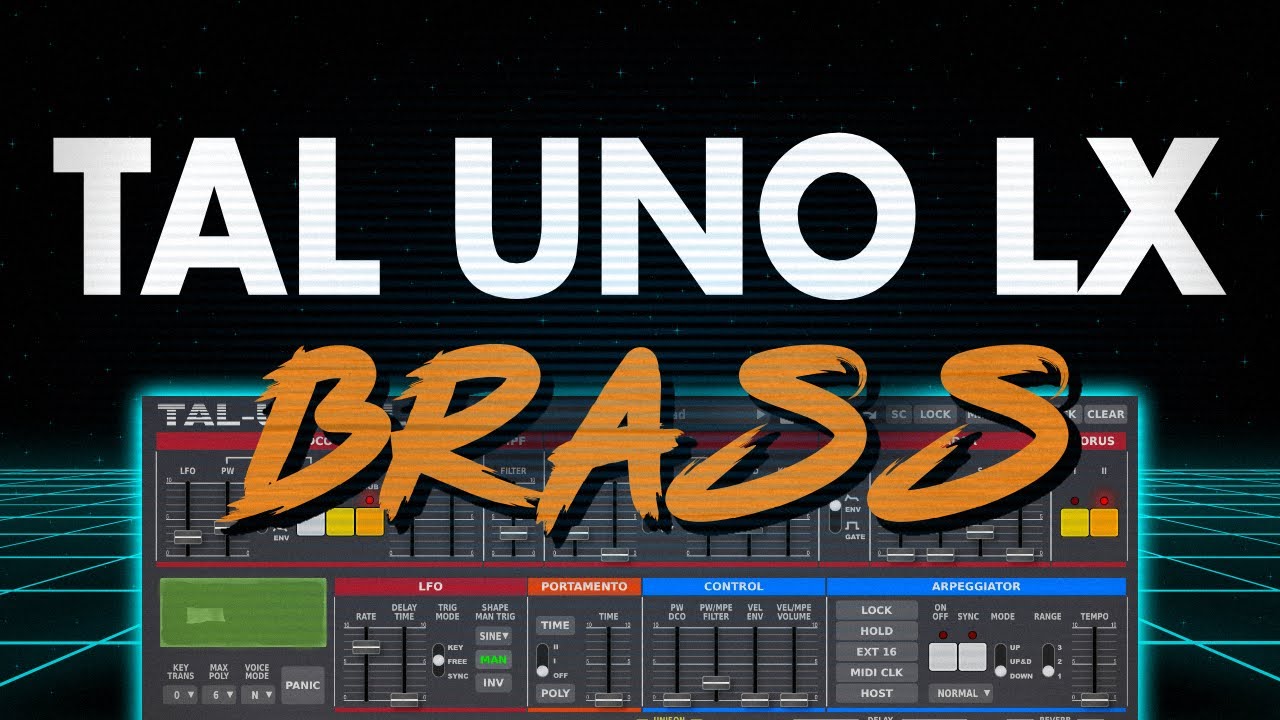 Synthwave brass tutorial - TAL U NO LX (synthwave sound design & synthesis) - YouTube