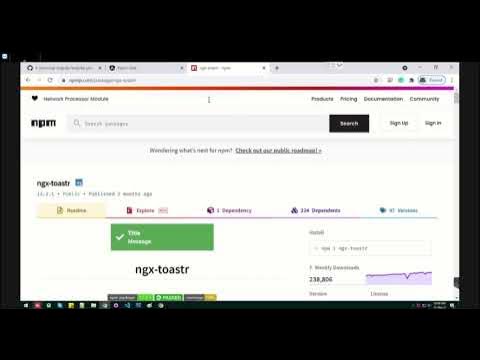 Toast message in angular - YouTube