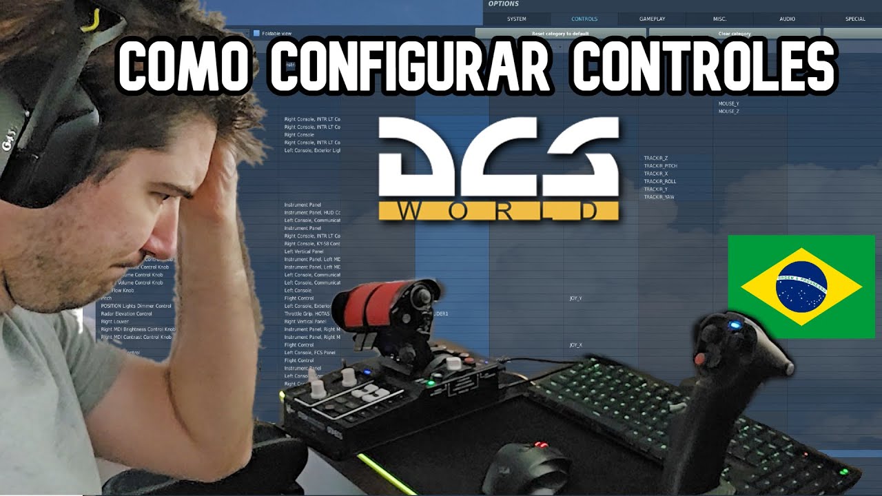 Como configurar controles do simulador DCS World - YouTube