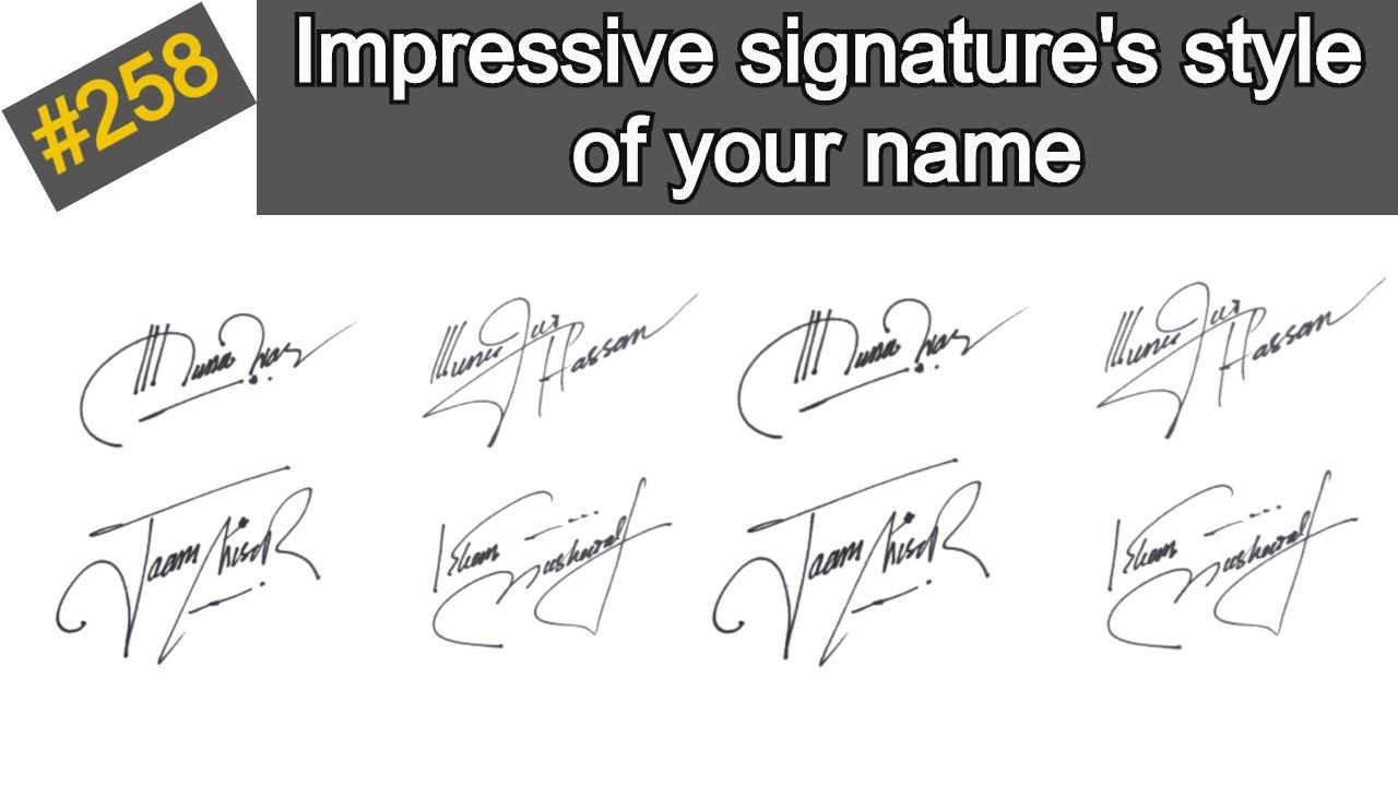 Impressive signature style | How to draw an impressive signature ...