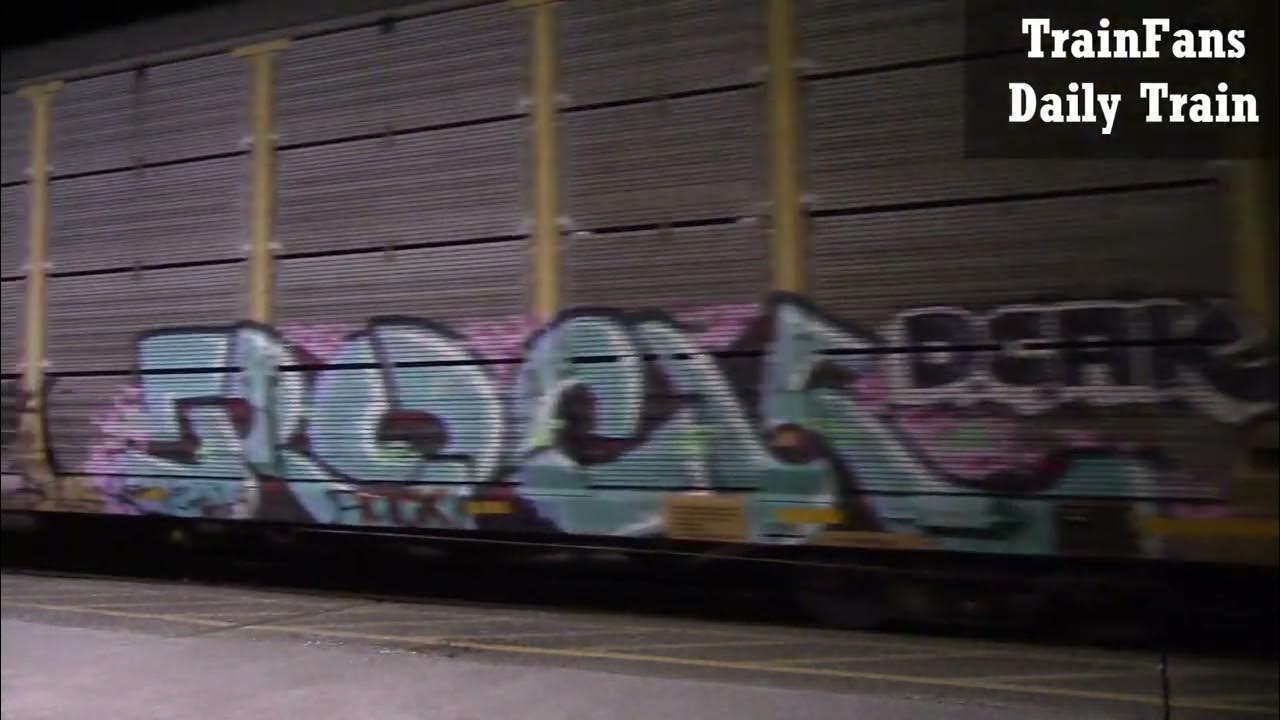 Autorack Intermodal Train CN E271 CN 8908 & CN 5614 Locomotives Strathroy Sub - YouTube