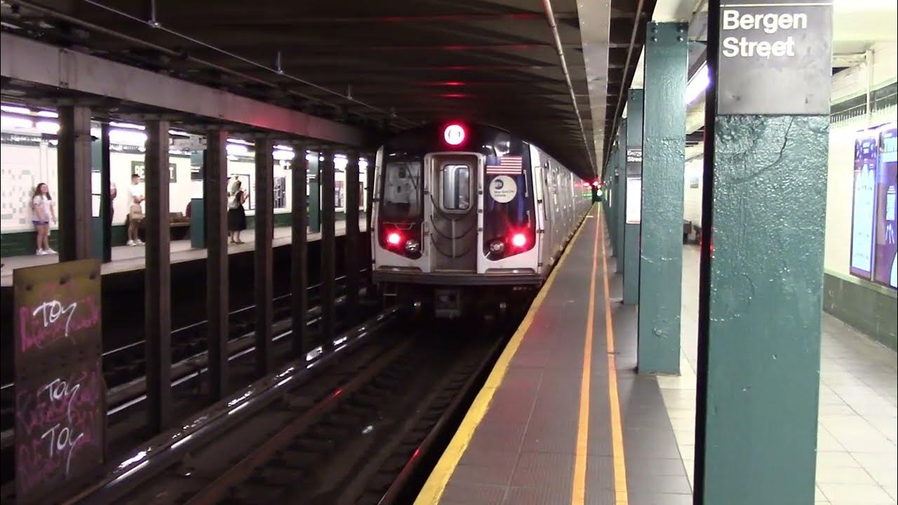 IND Culver Line: (F)(G) Trains at Bergen St [R160A, R160B] - NYC Subway - YouTube