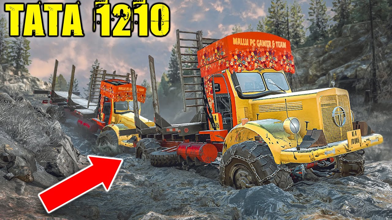 Indian Tata 1210 Struggling Through Extreme Mud | SnowRunner ...