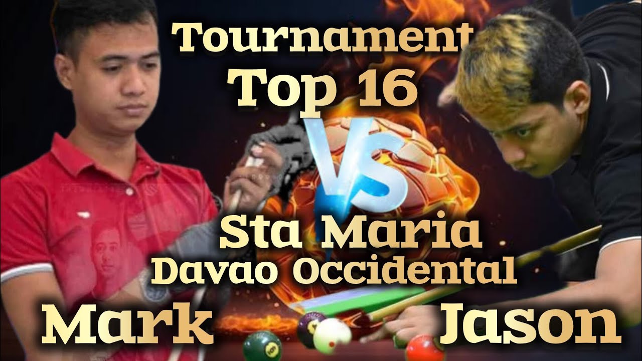 Mark Davao 🆚 Jason Santillas Ten Ball,TOURNAMENT TOP 16 - YouTube