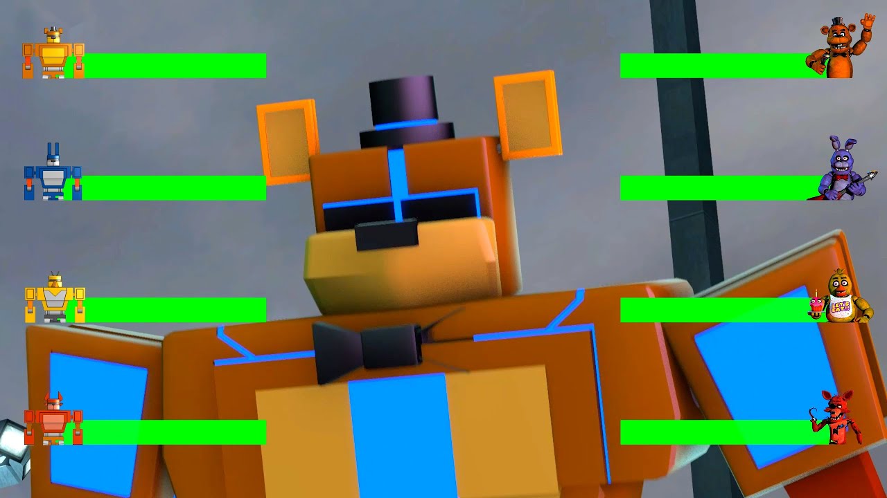 [SFM FNaF] FazForce Animatronics VS FNAF Movie WITH Healthbars - YouTube