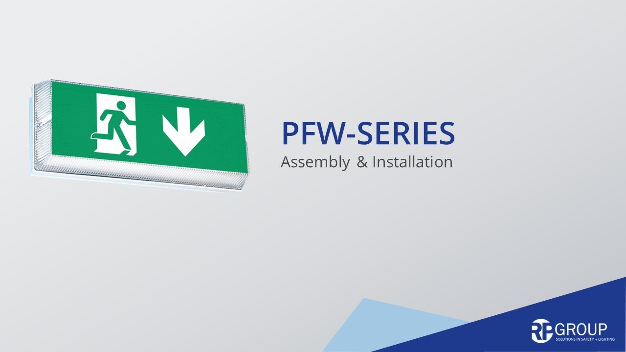 PFW escape sign luminaire/safety luminaire - Assembly and installation ...