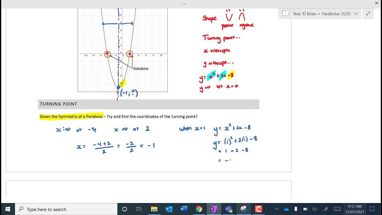 7C - Sketching Parabolas using factorisation - YouTube